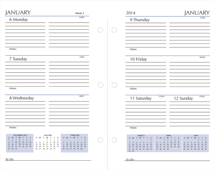 2020 Planner Refills, Refill Pages, Planner Inserts.